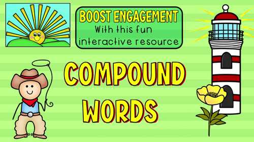 compound words|cut and paste|puzzles|snakes and ladders game | TPT