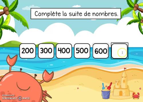 Les régularités numériques Boom cards French distance learning Les pirates