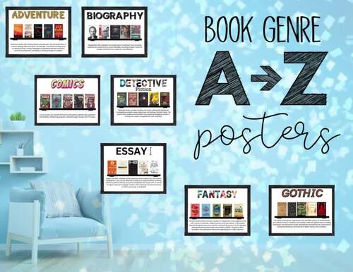 A-Z GENRE POSTERS FOR THE ELA CLASSROOM by Megan and the Middles