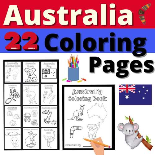 Australia Coloring Pages Activity Resource Art Color Craft Resources