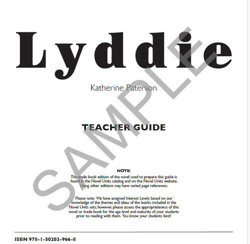 Lyddie Novel Units® Teacher Guide Novel Study | TPT