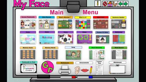 My Face - ESL NO PREP Lesson Interactive Power Point Lesson by Amanda's ESL