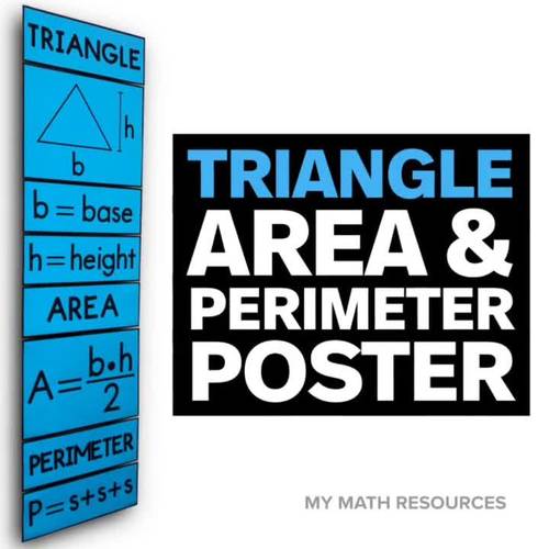 Area and Perimeter of a Triangle Poster - Math Classroom Decor by Amy ...
