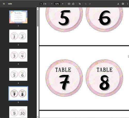 Pink & Gold Marble Table and Group Numbers | Printable Classroom Labels ...