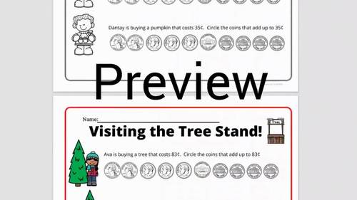 Winter Counting & Identifying Coins Worksheets & Activities | TPT