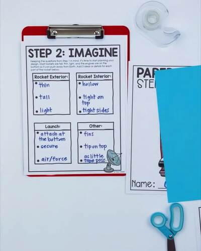 Paper Rocket STEM Challenge | Earth and Space Science STEM Activities