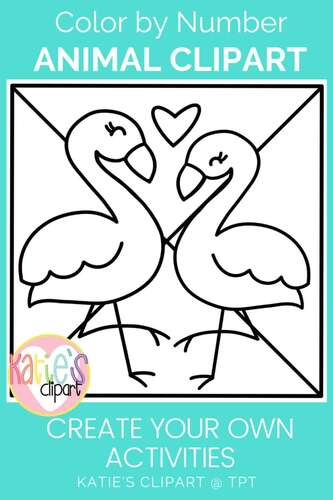 Create Your Own Color By Number Animal Clip Art Color By Code Templates
