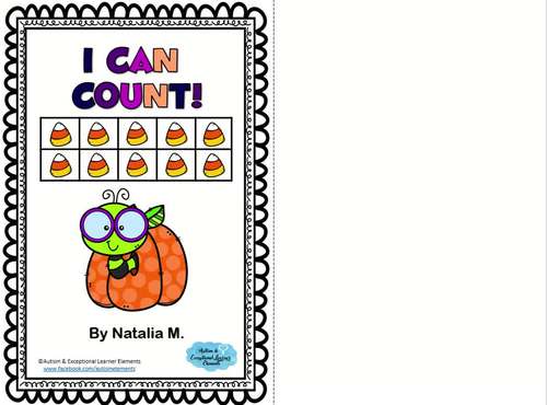 I Can Count Candy Corns- Adapted Book- Halloween Theme- Autism & SPED ...