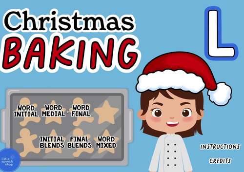 Christmas Baking - L - Digital Articulation Game - PowerPoint & Boom Cards™