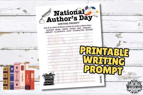 National Author’s Day Writing Prompt (11/1) | November 1 Writing Activity