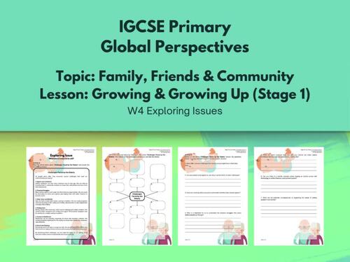 Worksheets; IGCSE Global Perspective; Family, Friends & Community ...