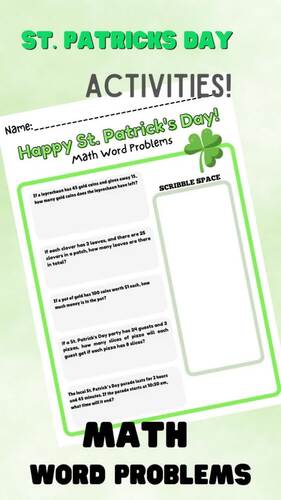 Fun St. Patrick's Day Math and Reading Worksheets for the Day | Coloring