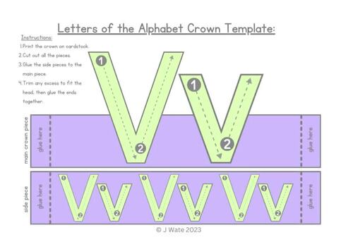 Alphabet Letter Crown Craft: Beginning Sounds Activity & Worksheets for ...