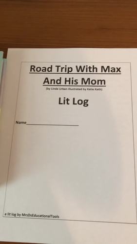Road Trip With Max And His Mom Lit Log by MrsDsEducationalTools | TPT