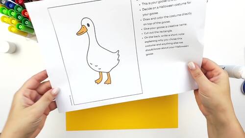 Halloween Silly Goose Bulletin Board Kit for Class Decor, Goose Costume ...