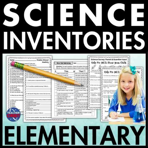 Science Interest Inventory Attitude Parent Survey Back to School Activities
