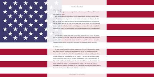 US States Matching Game Cards for Memory and Go Fish by More Than Just ...