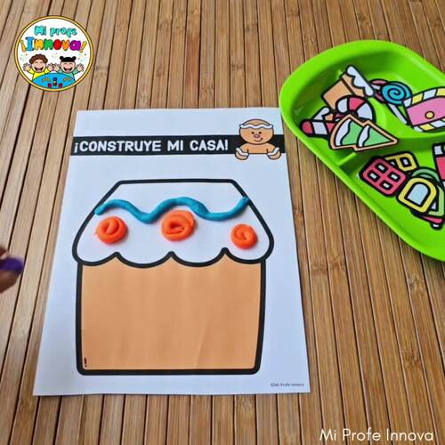 Gingerbread House - Spanish Literacy & Math Centers - Casa de Jengibre ...