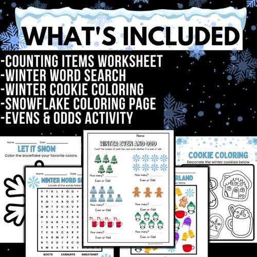 Winter Activities Bundle → No Prep Printable Worksheets | TpT