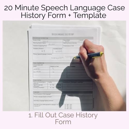 20 Minute Birth to Three Case History Form and Report Template | TPT