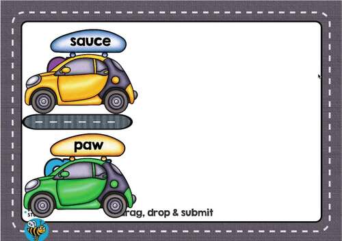 AU AND AW SORT DIPHTHONG BOOM CARDS GAME | VOWEL DIPTHONGS ACTIVITIES