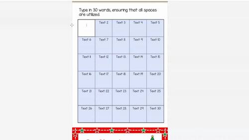 Editable Christmas Bingo Template | Editable Bingo Template | TPT