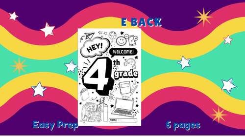 Hey! Fourth Grade Back to School Mini Activity Goal Reaching | TPT