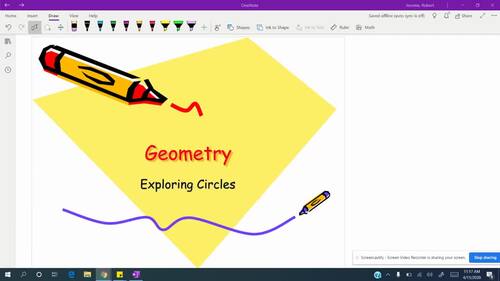 Exploring Circles (Geometry) - Instructional Slides & Video by RJ Math