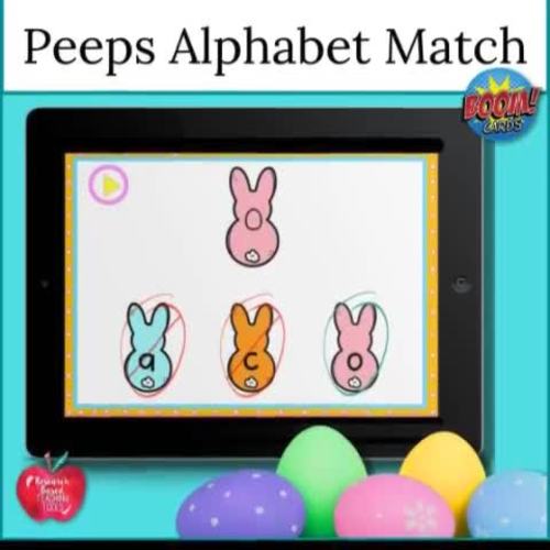 Easter Activities: Peeps Alphabet Match by Research Based Teaching Tools