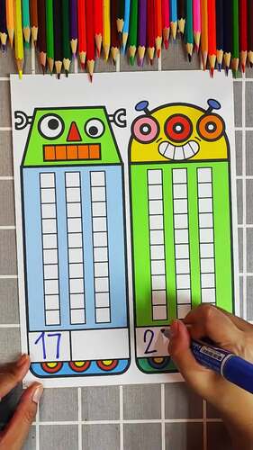 Place Value Robot Activities Pack– Coloring Cards & Classroom Flip ...