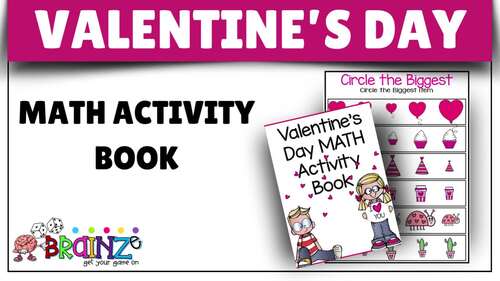 Valentine's Day Math Activity Book for Kindergarten & First Grade by ...