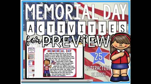 Print and Digital Memorial Day Activities | Google Slides | Distance ...