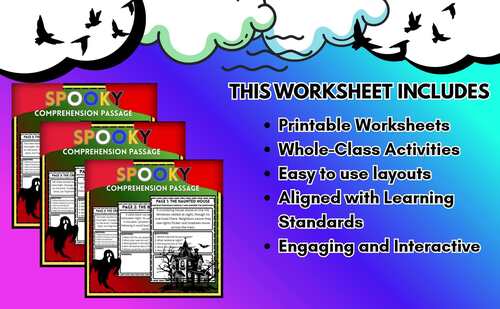 Frightfully Fun Reading Comprehension | 20 Spooky Stories for Grades 2–8