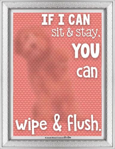 Funny Animal Bathroom Posters | Sarcastic Classroom Restroom Signs