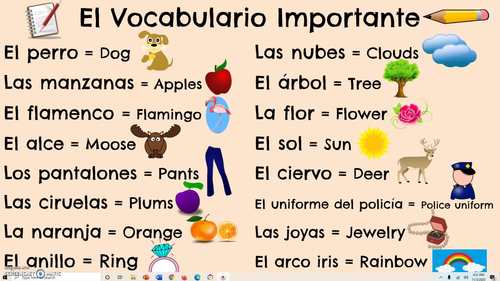 Spanish Colors Unit - Interactive Digital Notebook - Colores, Adjetivos ...