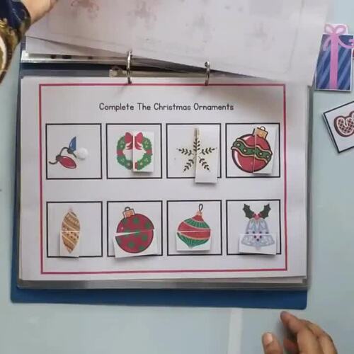 Christmas Busy Book, Preschool curriculum, Toddler Learning Binder ...