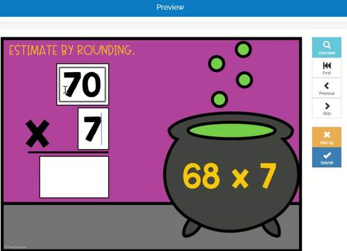 Halloween 2 Digit by 1 Digit Multiplication Boom Cards - 4th Grade Math ...