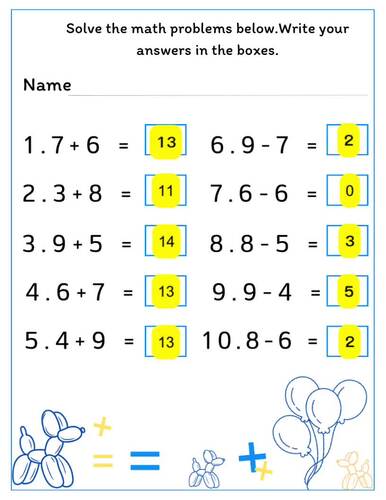 Fun Math Activity Pack for Kids | Kindergarten & 1st Grade Printable