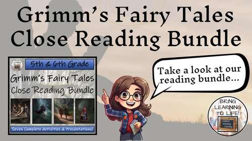 Grimm's Fairy Tales Reading Comprehension Bundle | 5th Grade & 6th Grade