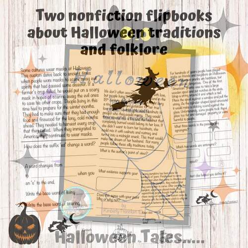 Halloween Flipbooks: Nonfiction Passages with Reading Comprehension ...