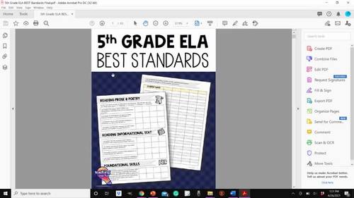 3rd Grade MATH BEST Standards I Can Posters & Checklists Bundle Florida