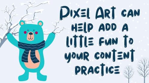 Easy to Use Editable Google Sheets™ Pixel Art Template - Winter Theme