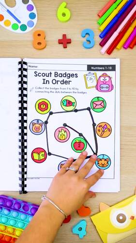 Unit 1: Numbers 1-10 Kindergarten Math Worksheets by My Nerdy Teacher