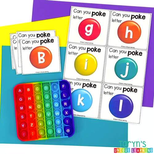 Pop It Activities | Matching Uppercase and Lowercase Letters | Letter ...