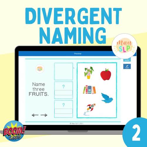 Divergent Naming 2 Boom Cards™ for Speech Therapy by Mau SLP | TPT