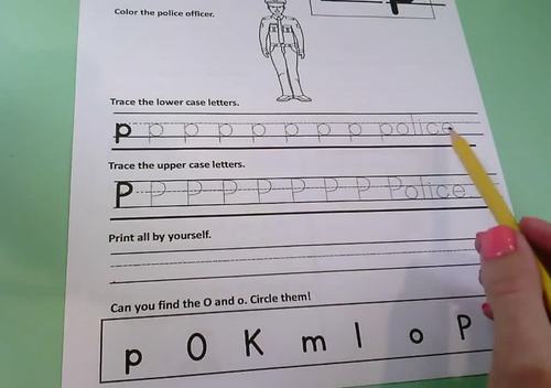 Handwriting Practice Worksheet Activity Letter P by Literacy Fundamentals