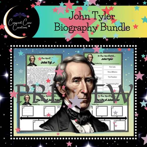 President John Tyler Biography Bundle Research Project | TPT