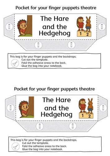 The Hare and the Hedgehog – Fairy Tale Finger Puppets with Backdrop ...