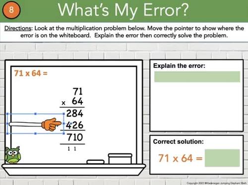 Error Analysis Double Digit Multiplication Standard Form Google Slides ...