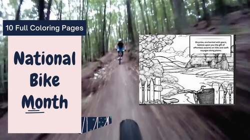 National Bike Month Coloring Pages for STEM May Elementary Coloring Pages